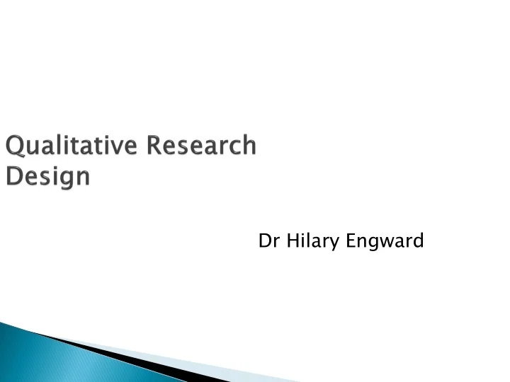PPT - Qualitative Research Design PowerPoint Presentation, free ...