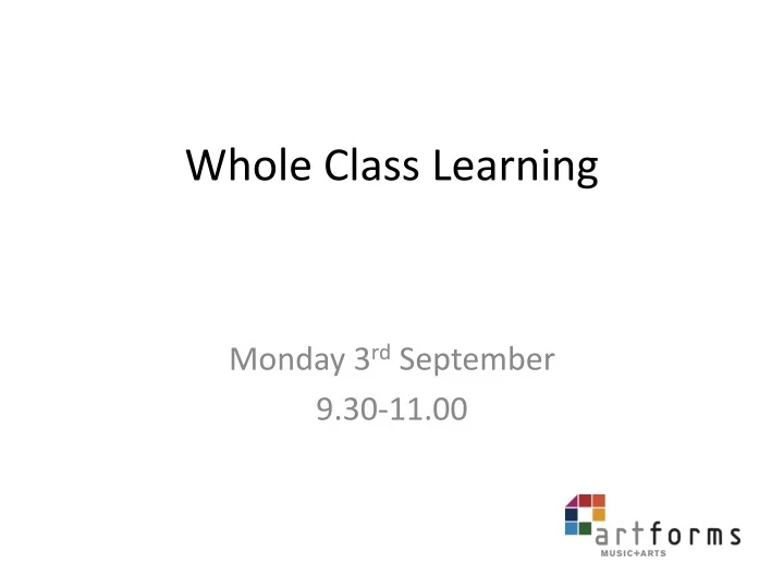 PPT - Whole Class Learning PowerPoint Presentation, free download - ID ...