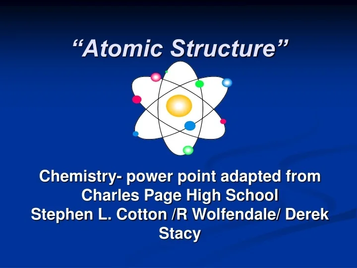 PPT - “Atomic Structure” PowerPoint Presentation, free download - ID ...