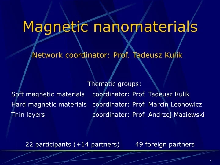 PPT - Magnetic nanomaterials PowerPoint Presentation, free download ...
