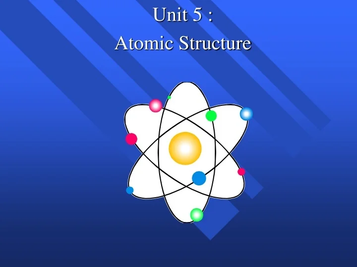 PPT - Unit 5 : Atomic Structure PowerPoint Presentation, free download - ID:9587281