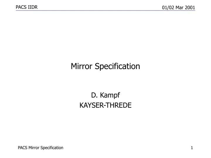 PPT - Mirror Specification PowerPoint Presentation, free download - ID ...