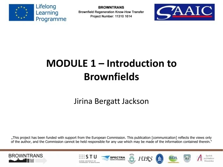PPT - MODULE 1 – Introduction to Brownfields PowerPoint Presentation - ID:9589167
