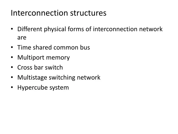 PPT - Interconnection structures PowerPoint Presentation, free download ...