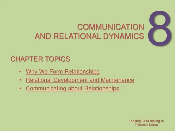 PPT - Communication and relational dynamics PowerPoint Presentation ...