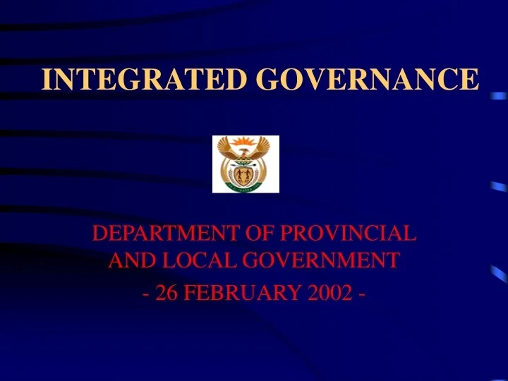 PPT - INTEGRATED GOVERNANCE PowerPoint Presentation, free download - ID ...