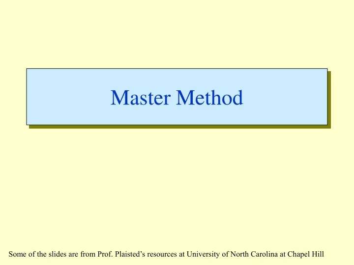 PPT - Master Method PowerPoint Presentation, free download - ID:9590989