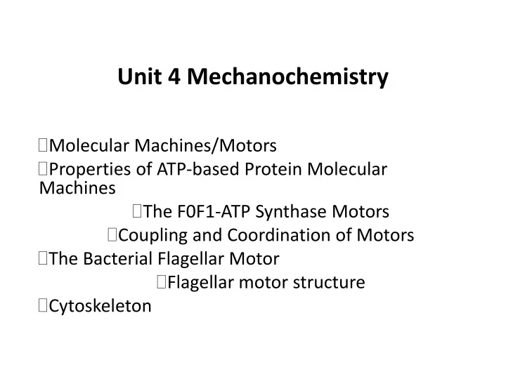 PPT - Unit 4 Mechanochemistry PowerPoint Presentation, free download ...