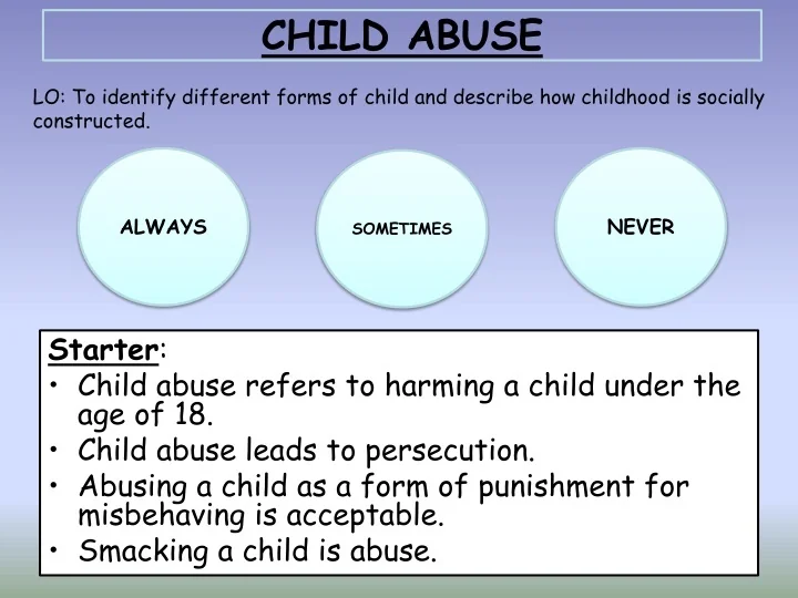 PPT - CHILD ABUSE PowerPoint Presentation, free download - ID:9592852