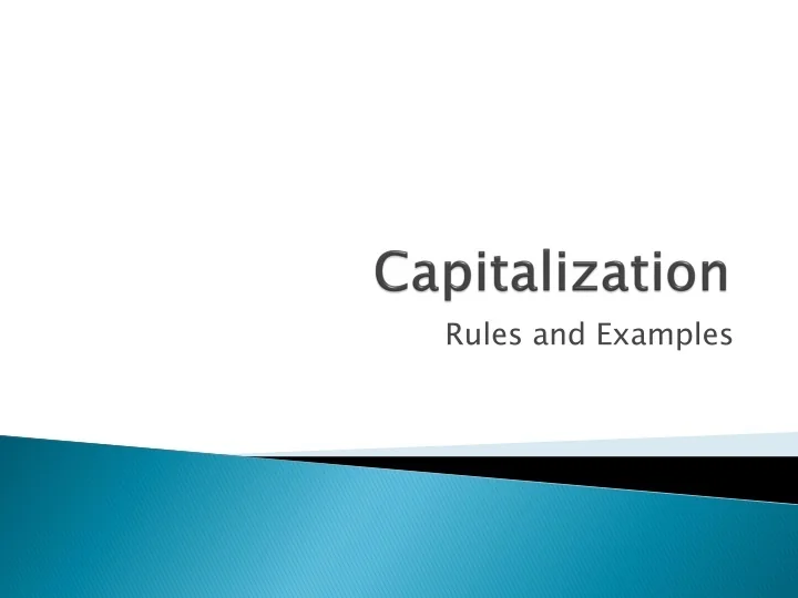 PPT - Capitalization PowerPoint Presentation, free download - ID:9594156