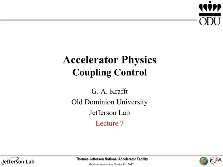 PPT - Accelerator Physics Coupling Control PowerPoint Presentation ...