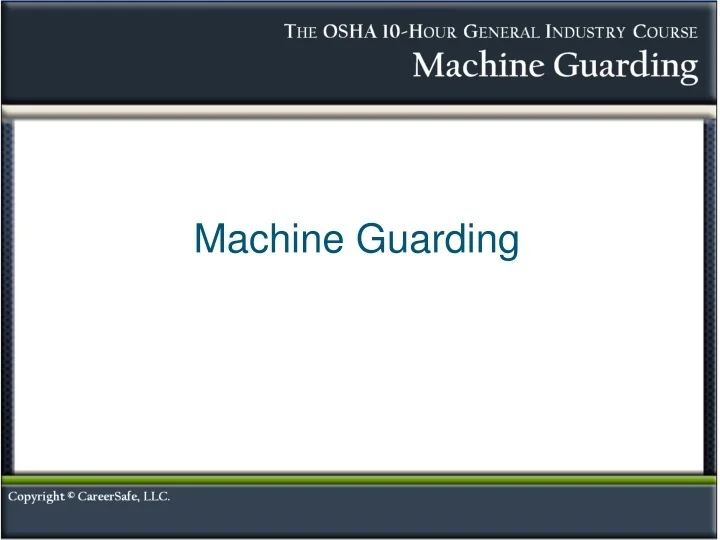 PPT - Machine Guarding PowerPoint Presentation, free download - ID:9595718