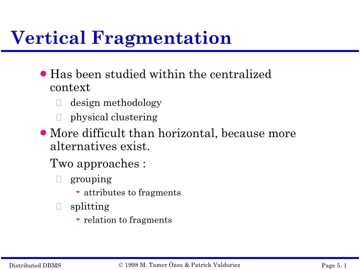 PPT - Vertical Fragmentation PowerPoint Presentation, free download ...