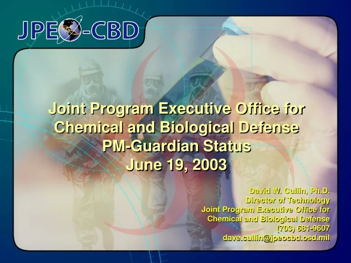 PPT - Joint Program Executive Office for Chemical and Biological ...