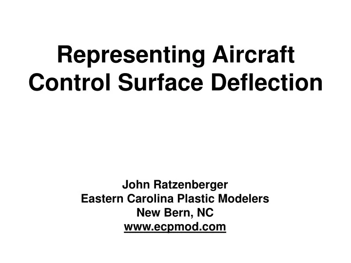 PPT - Representing Aircraft Control Surface Deflection PowerPoint ...