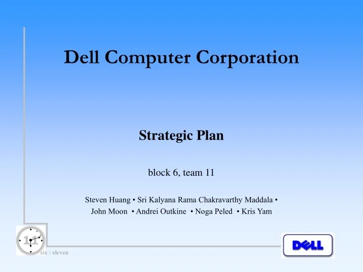 PPT - Dell Computer Corporation PowerPoint Presentation, free download ...