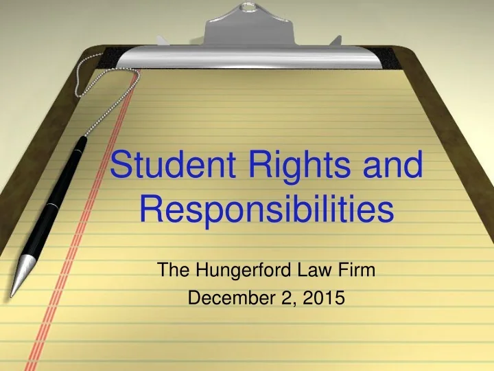 PPT - Student Rights and Responsibilities PowerPoint Presentation, free ...