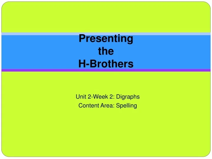 PPT - Presenting the H-Brothers PowerPoint Presentation, free download ...