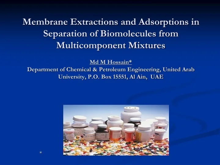 PPT - Membrane extraction and adsorption from aqueous media PowerPoint ...