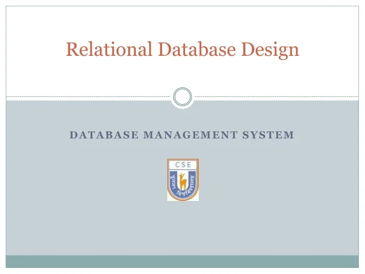 Ppt Relational Database Design Powerpoint Presentation Free Download
