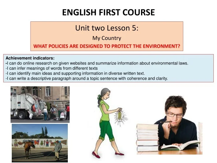 PPT - ENGLISH FIRST COURSE PowerPoint Presentation, free download - ID ...