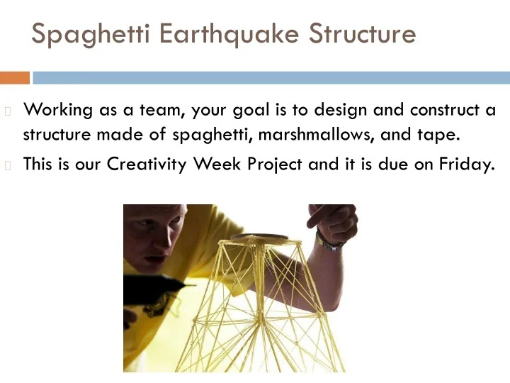 PPT - Spaghetti Earthquake Structure PowerPoint Presentation, free ...