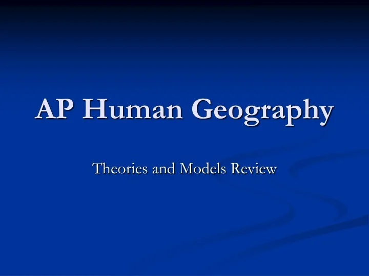 PPT - AP Human Geography PowerPoint Presentation, free download - ID ...