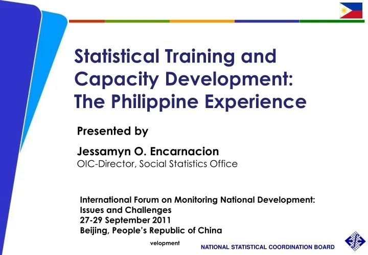 PPT - Statistical Training and Capacity Development: The Philippine ...