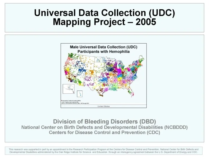 PPT - Universal Data Collection (UDC) Mapping Project - 2005 PowerPoint ...
