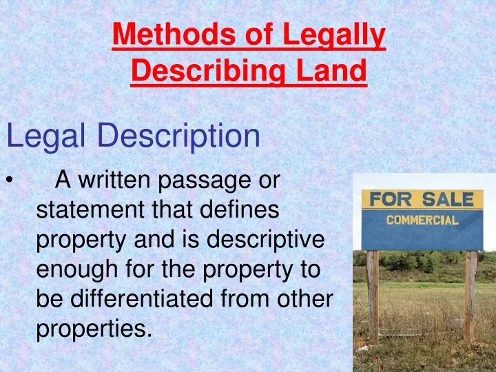 PPT - Legal Description PowerPoint Presentation, free download - ID:9608402