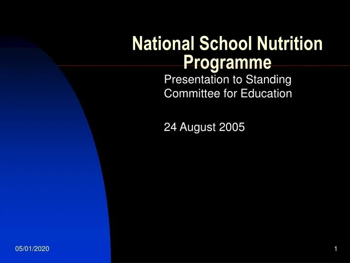 PPT - National School Nutrition Programme PowerPoint Presentation, free ...