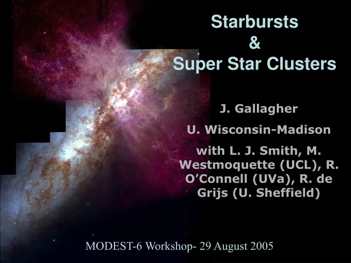 PPT - Starbursts & Super Star Clusters PowerPoint Presentation, free ...
