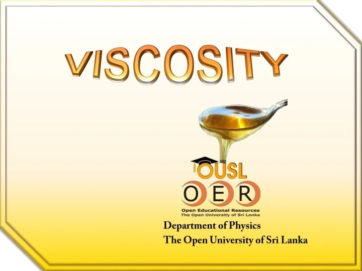 PPT - VISCOSITY PowerPoint Presentation, free download - ID:9611049