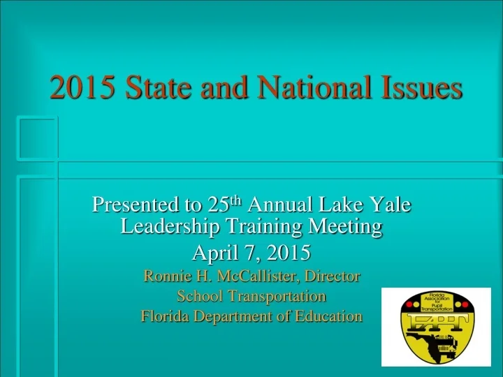 PPT - 2015 State and National Issues PowerPoint Presentation, free ...
