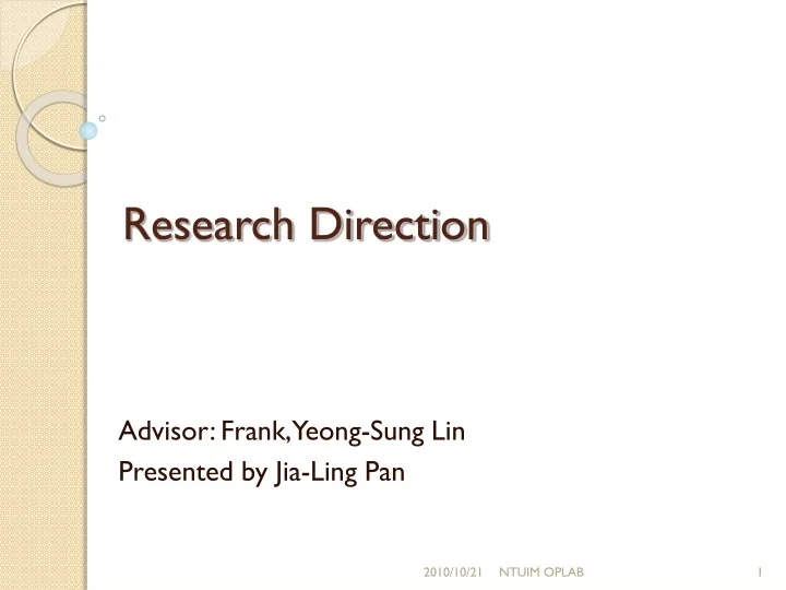 PPT - Research Direction PowerPoint Presentation, free download - ID ...