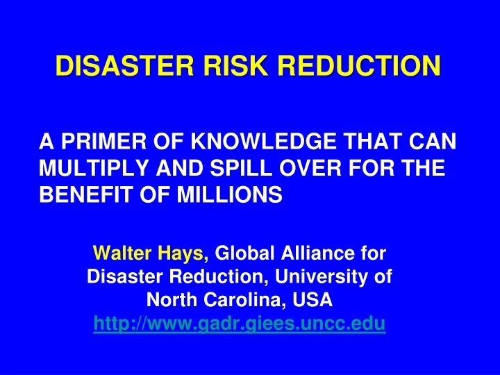 PPT - DISASTER RISK REDUCTION PowerPoint Presentation, free download ...