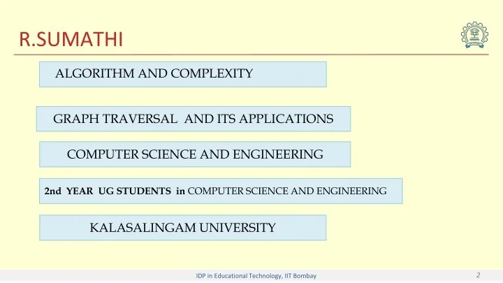 PPT - R.SUMATHI PowerPoint Presentation, free download - ID:9619510