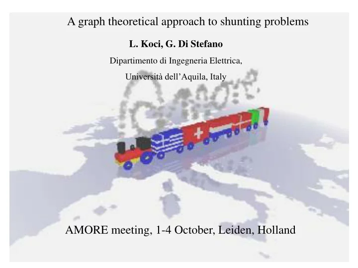 PPT - AMORE meeting, 1-4 October, Leiden, Holland PowerPoint ...