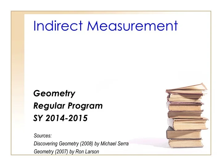 PPT - Indirect Measurement PowerPoint Presentation, free download - ID ...
