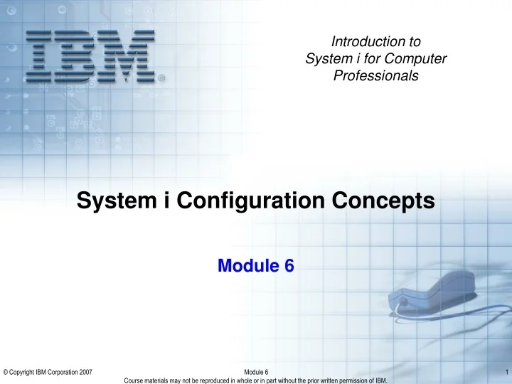 PPT - System i Configuration Concepts PowerPoint Presentation, free ...
