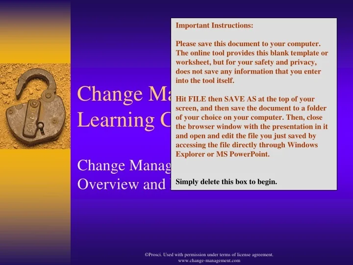 PPT - Change Management Learning Center PowerPoint Presentation, free ...