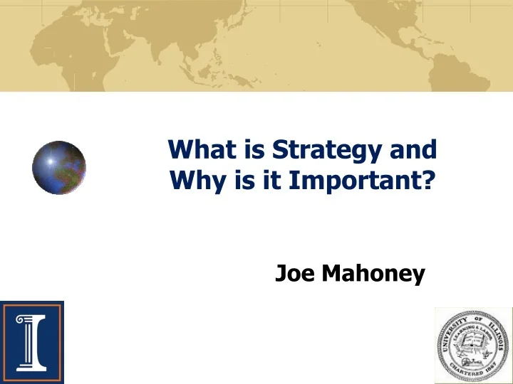 PPT - What is Strategy and Why is it Important? PowerPoint Presentation ...