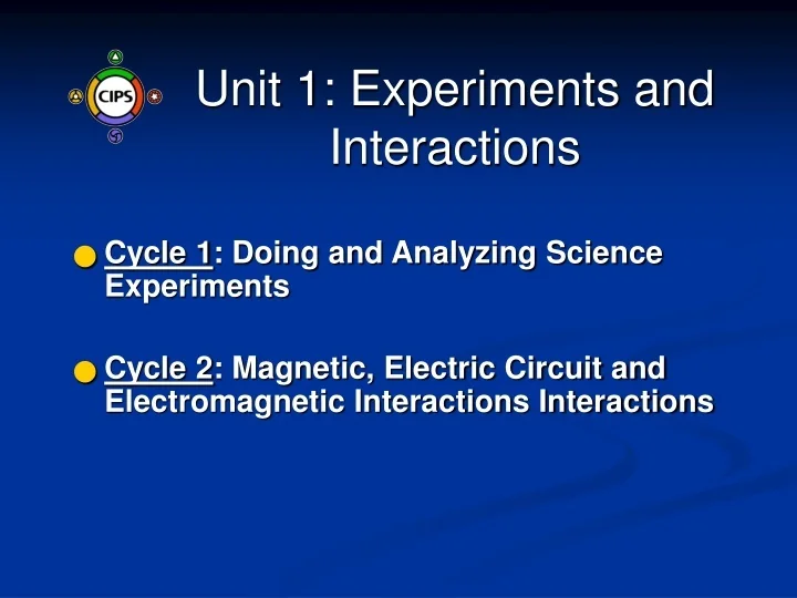 PPT - Unit 1: Experiments and Interactions PowerPoint Presentation ...