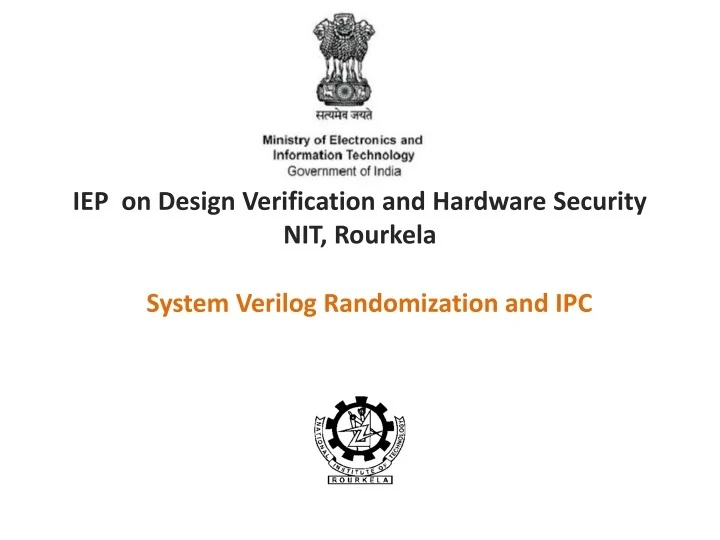 PPT - System Verilog Randomization and IPC PowerPoint Presentation ...
