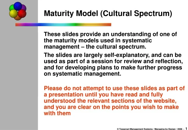 PPT - Maturity Model (Cultural Spectrum) PowerPoint Presentation, free ...