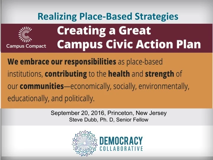PPT - Realizing Place-Based Strategies PowerPoint Presentation, free ...