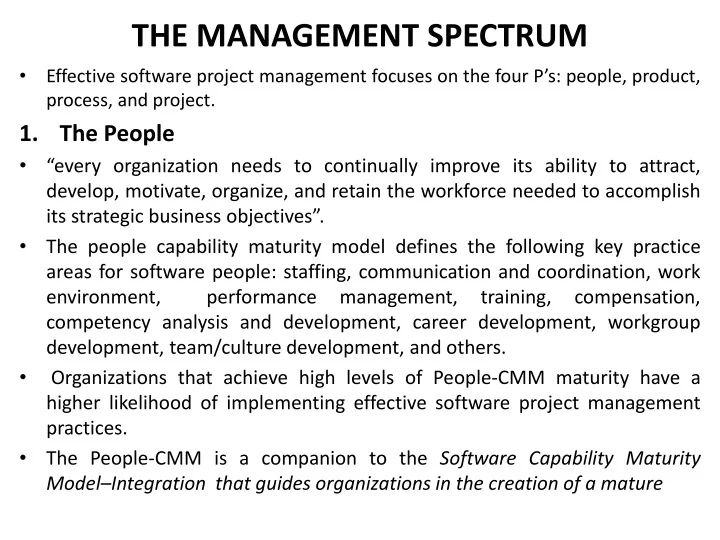 PPT - THE MANAGEMENT SPECTRUM PowerPoint Presentation, free download ...