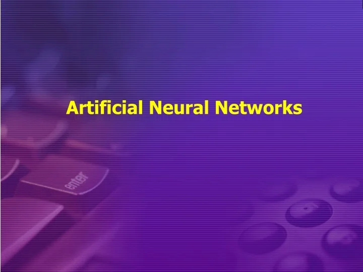 PPT - Artificial Neural Networks PowerPoint Presentation, free download ...