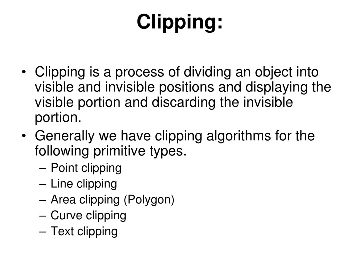 PPT - Clipping: PowerPoint Presentation, free download - ID:9626245