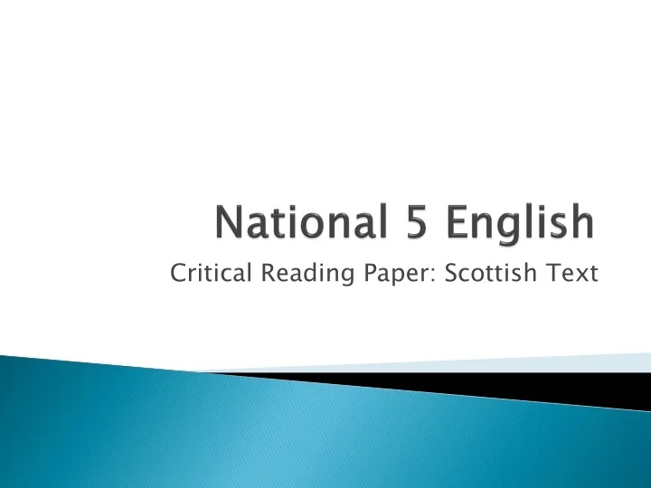 PPT - National 5 English PowerPoint Presentation, free download - ID ...
